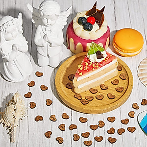 Wooden Love Heart Valentine's Day Wooden Hearts Valentine Rustic Wooden Love Heart Centerpieces Wedding Table Decor Heart Decor for DIY Craft Patch Autumn Thanksgiving Wedding Table Scatter (700 Pcs)