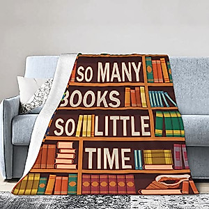 BUUGVIIL Book Lovers Gifts Blanket Reading Gift for Bookish Bookworms Book Lovers Club Librarian Throw Blankets Throws 50*60 in