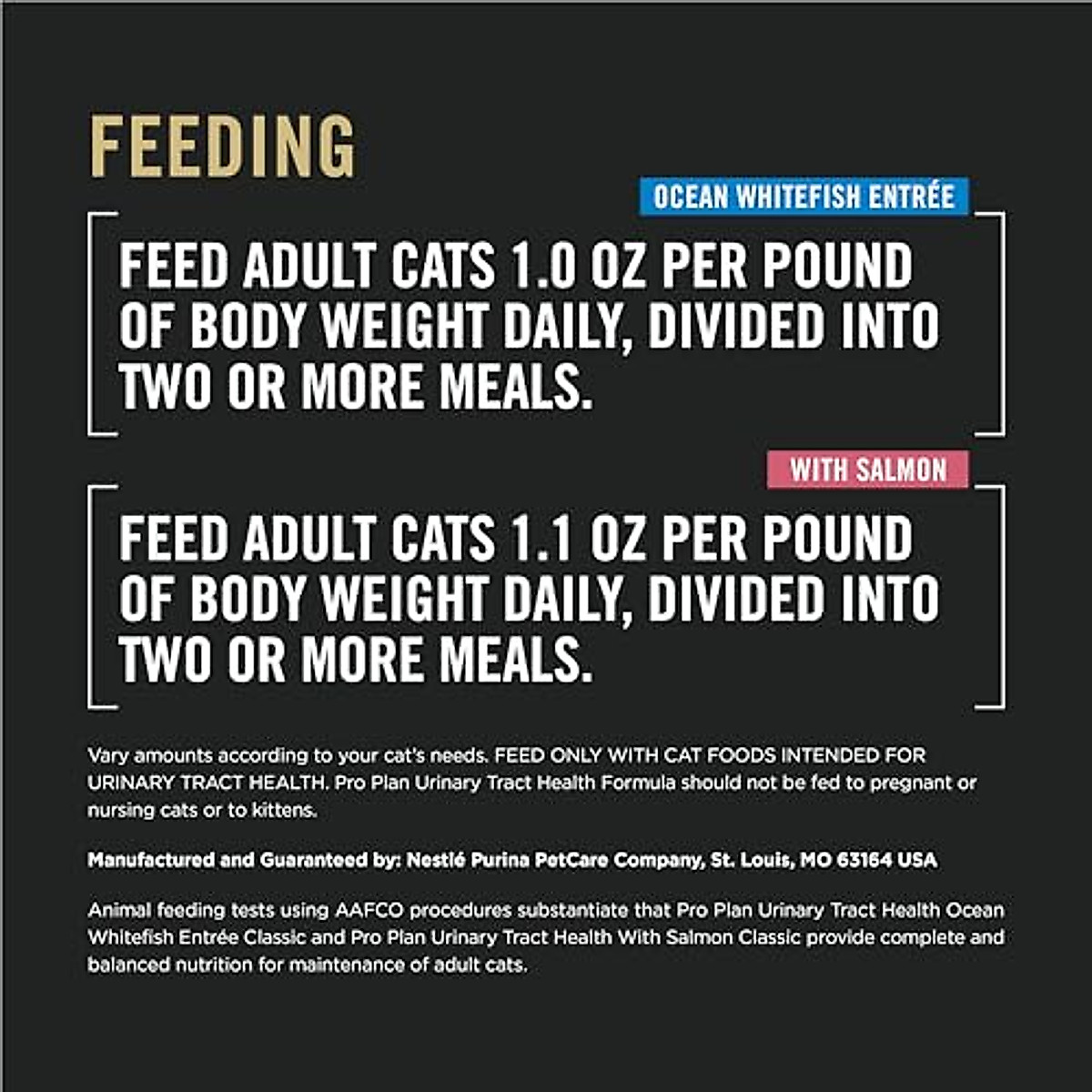 Purina Pro Plan Urinary Tract Health Pate Cat Food Variety Pack, Ocean Whitefish And With Salmon Entrees - (Pack of 24) 3 oz. Cans