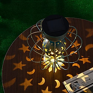Hanging Solar Lanterns Table Lamp Moon Star Pattern¡­