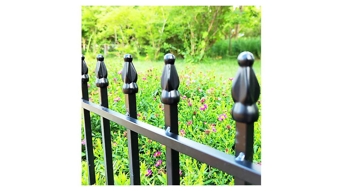 Thealyn Decorative Metal Garden Fence - Elegant Yard Border (22"x18")