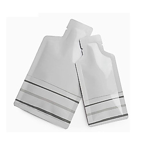 Bottle Shape Open Top Aluminum Foil Pouch Package Bag with Tear Notch Portable Cute Bottle Shape Food Preservation Smell Proof Packaging Pouches (White, 2.9×5.1in (7.5×13cm))