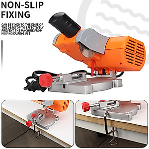 NuoDunco Mini Miter Cut-Off Chop Saw for Steel Stainless Steel DIY Woodworking Hobby Model Metal Brass Cutting, Cut-Max 1/2"High x 1/2"Wide or 1/4"H x 3/4"W