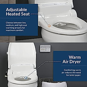 Bio Bidet by Bemis BB-1000W Supreme Warm Water Bidet Toilet Seat, Elongated, White