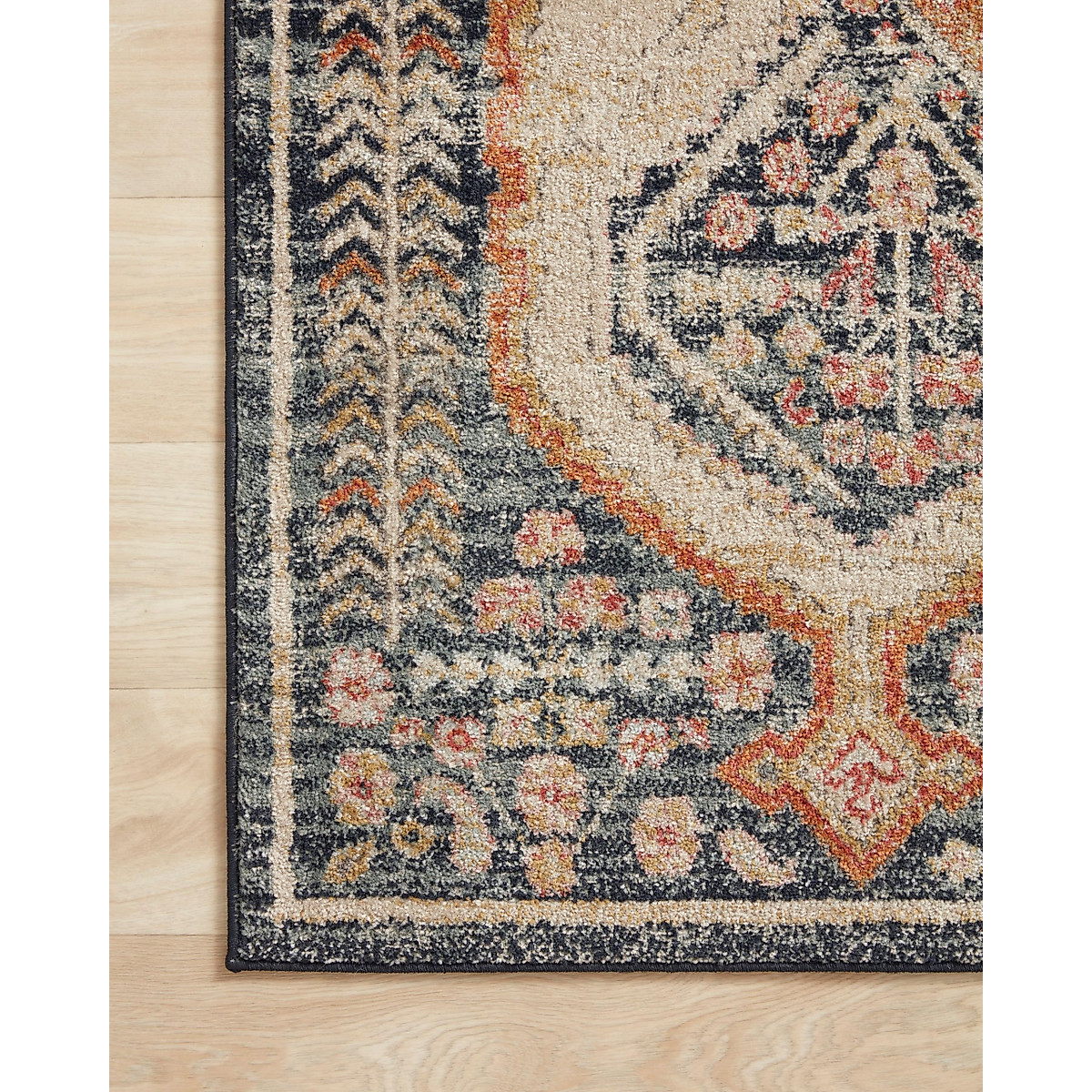 Loloi II Jocelyn Collection JOC-05 Area Rug 9'-6" x 12'-6" Navy/Multi Rectangular 0.38" Thick