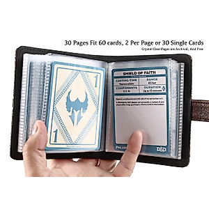 Forged Dice Co Spellbook of Incantations (Dragon Edition) Spellbook Card Holder & Deck of Dry Erase Cards with Velvet Storage Bag - Storage for D&D Spell Book Monster Magic Item Cards