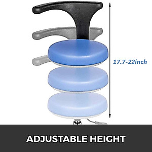 GUNEL Rolling Stool Task Chair Dental Stool Dental Assistant Chair Height Adjustable Dentist Chair with Backrest for Office Kitchen Medical Dentist Shop Lab and Home