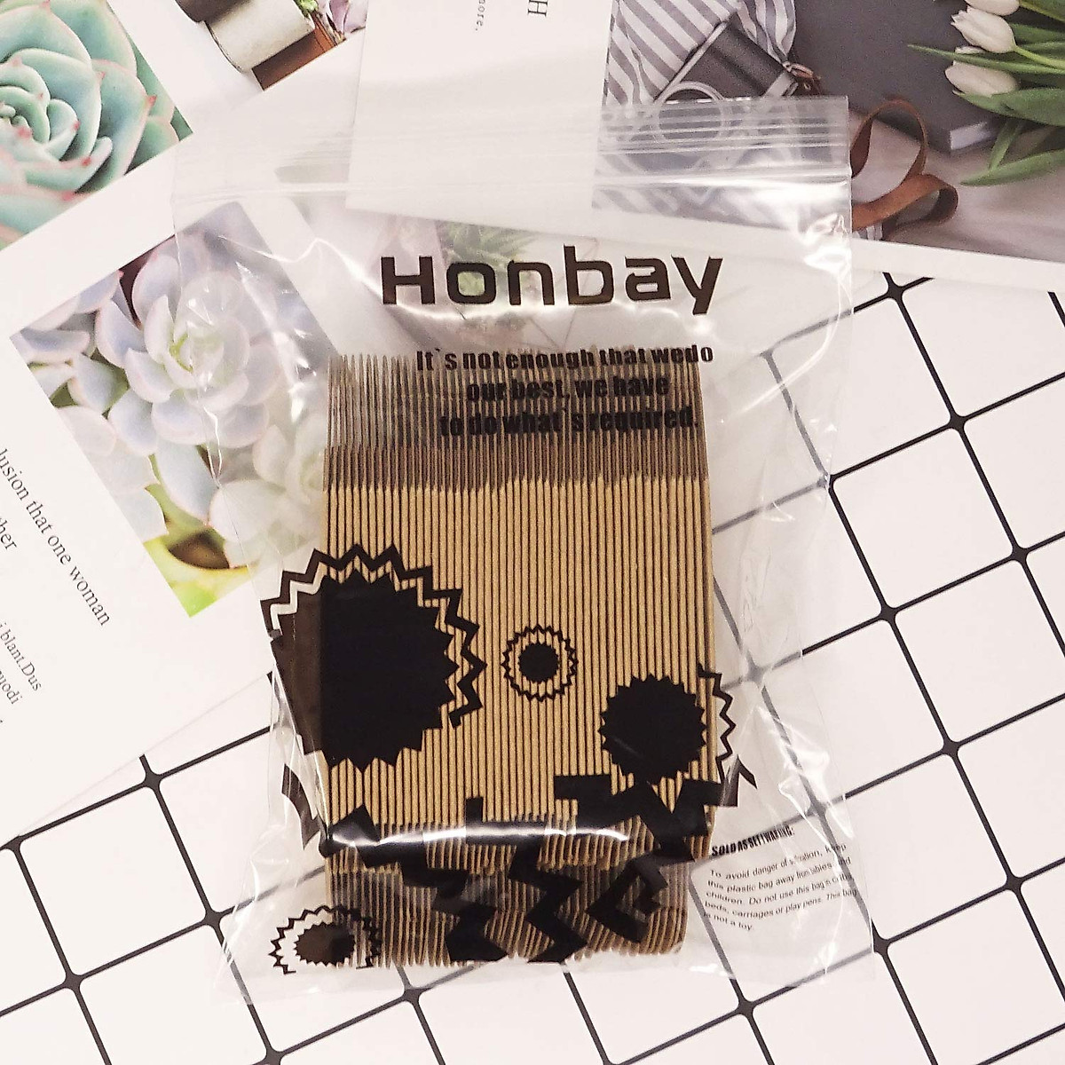 Honbay 50PCS Rectangular Lipstick Packaging Paper Boxes Kraft Paper Gift Grocery Boxes for Makeup Tube Storage