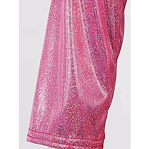 YUUMIN Boys Toddler Metallic Plain Long Sleeve Crop Top Girls Child Dance Sports Shirt for Dance Gym Street Clothing Rose Red A 17-18 Years