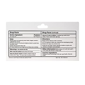 CareALL (3 Pack) 2oz Zinc Oxide 20% Skin Protectant Barrier Ointment Provides Relief and Treatment of Diaper Rash and Chafing. Helps Seal Out Wetness.