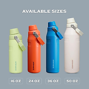 Stanley IceFlow Fast Flow Water Bottle 16 oz | Angled Spout Lid | Lightweight and Leakproof for Travel and Sports | Insulated Stainless Steel | BPA-Free | Citron