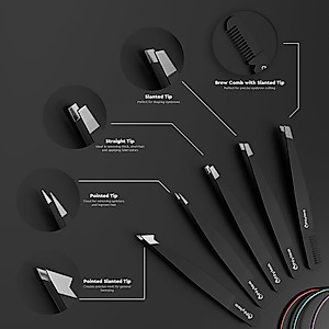 Nylea Professional Tweezers Set and Nail Clippers for Men and Women [Perfect Alignment/Grip] Best Precision Stainless Steel Kit for Ingrown Hair Eyebrows Facial Hair Splinter and Eyelashes
