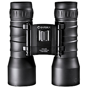 BARSKA 10x42 Lucid View Compact Binoculars , Black