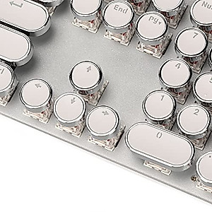 Mechanical Gaming Keyboard, Mechanical Keyboard RGB Backlight Ergonomic Design 104 Keys Typewriter Style for Office Red Switch