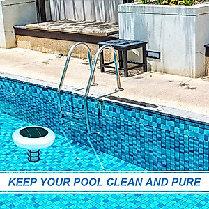 Solar Pool Ionizer Pool Purifier with 1 Replacement Copper Anode Less Chlorine Kill Algae Keeps Water Clear Pool Cleaning Clarifier Longer Lasting Anode High Gallons