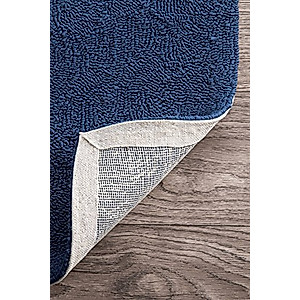 nuLOOM Marine Hand Hooked Indoor/Outdoor Area Rug, 4' x 6', Navy