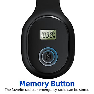 UMUTOO Wireless Headphones with FM Radio and Bluetooth 5.0, Rechargeable Portable Headset with Built-in Microphone, Lightweight and Comfortable Ear Muffs for Jogging, Mowing, Cycling, and More