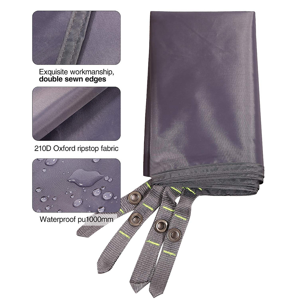 REDCAMP Waterproof Camping Tent Tarp - 95"x83", 4 in 1 Multifunctional Tent Footprint for Camping, Hiking and Survival Gear, Lightweight and Foldable