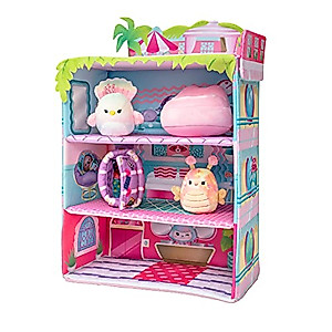 Squishville by Original Squishmallows Blue Seas Inn - Includes Two 2-Inch Squishmallows, Suitcase, Lounger, and Large Playscene - Amazon Exclusive