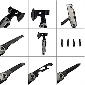 Multi-function Axe, hammer, knife, suitable for camping, fishing, outdoorsy, emergency survival, a unique gifts for men.