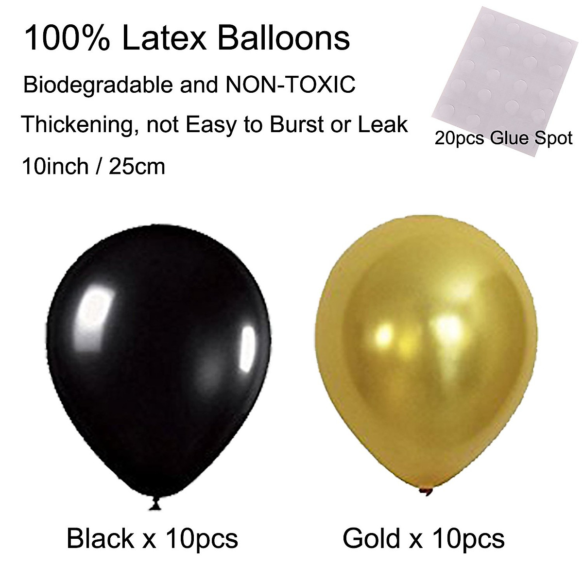 ZERODECO Black and Gold Decorations, Hanging Paper Fans Pom Poms Flowers Tassel Garlands String Triangle Bunting Flags and Balloons for Birthday Graduation Congrats Grad New Years Party Décor