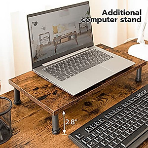 HOOBRO Side Tables Set of 2, 3-Layer Stackable End Table, Stable Bedside Table for Small Space in Bedroom, Living Room, Hallway, Easy Assembly, Industrial Style, Rustic Brown BF48BZP201