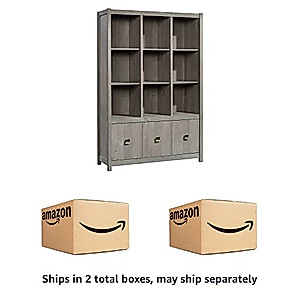 Sauder Cannery Bridge Storage Wall, L: 48.35" x W: 15.67" x H: 71.97", Mystic Oak