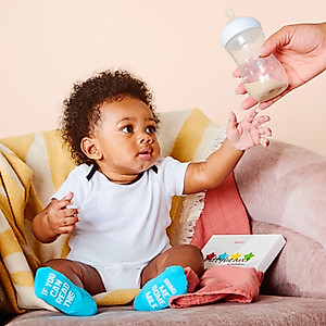 Mommachi Baby Boy Essentials Holiday Gift, Newborn Baby Boy Gifts – Blue Baby Boy Socks 6-12 Months, the Ideal Blue Set Newborn Gifts – 4 Pairs of Baby Boy Socks with Gift Box