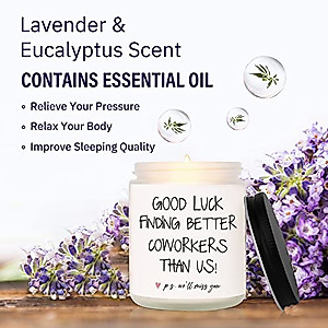 BAUBLEDAZZ Coworker Leaving Gifts, Funny Going Away Gift for Coworker, Goodbye Gifts for Coworkers- Scented Candles for Coworker, 7oz, Soy Wax (Lavender)