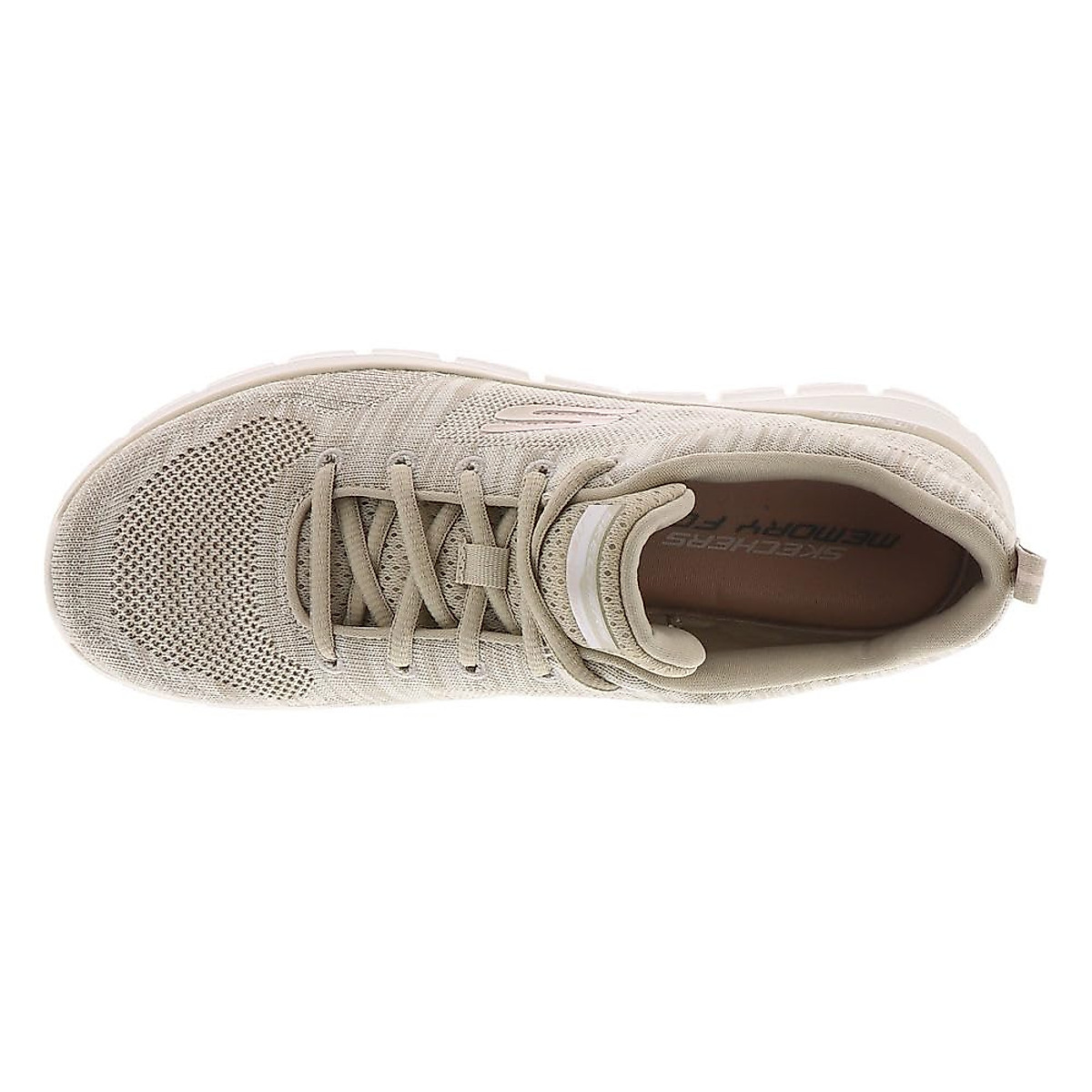 Skechers Sport Women's Women's Track Sneaker, Taupe/Pink=TPPK, 7