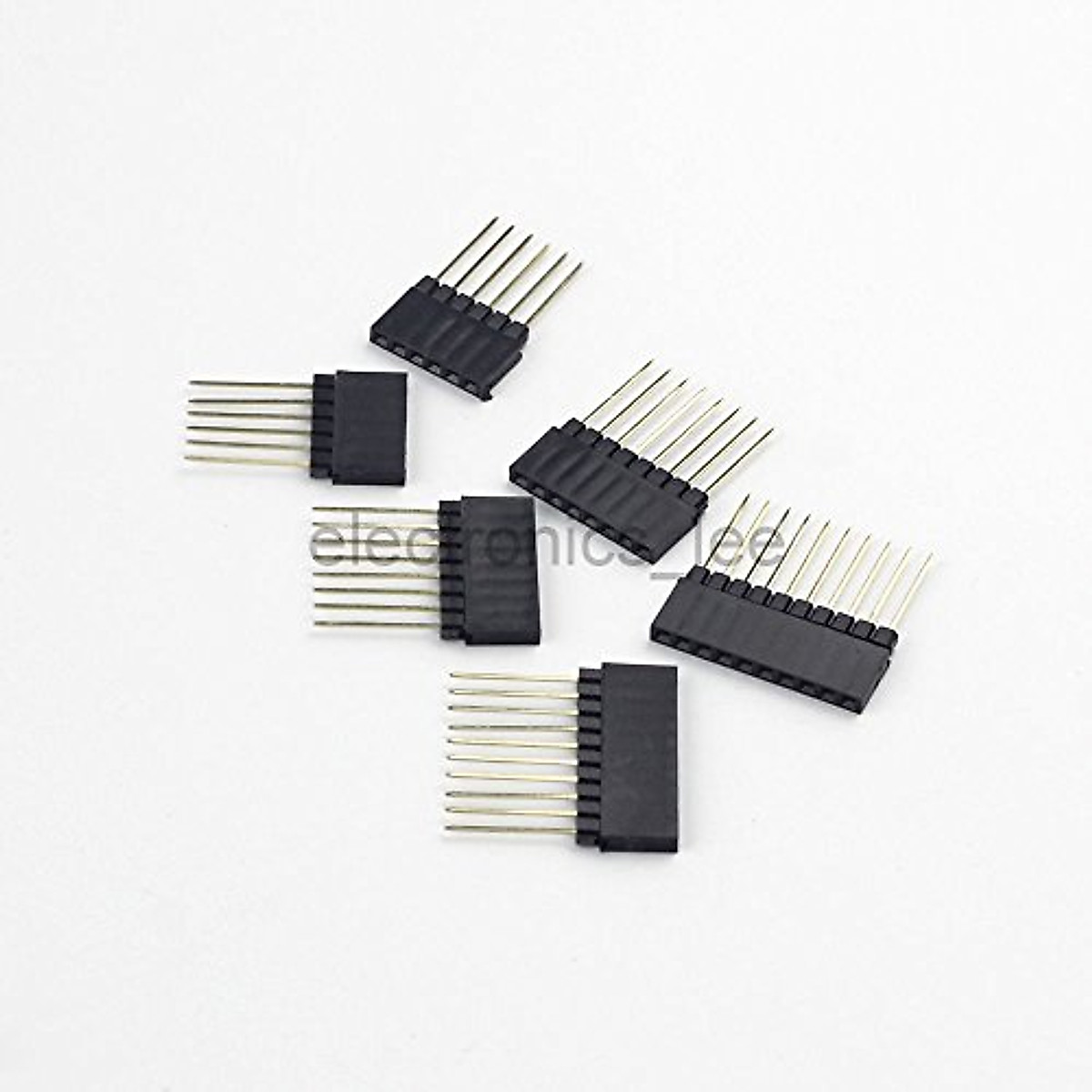 SBUOL 10pcs 2.54mm 4/6/8/10 Pin Stackable 14mm Long Legs Female Header for Arduino Shield (Pins: 40P)