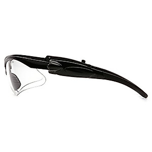 Pyramex PMXTREME Safety Glasses, Black Frame / Clear Anti-Fog Lens (NO CORD), LED Temples