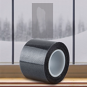 SANKEMU Window Screen Repair Kit 16.5FT 3-Layer Strong Adhesive & Waterproof Tape Fiberglass Covering mesh, Repair for Window Screen and Screen Door tears Holes