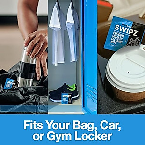 Swipz Shoe and Sneaker Wipes - Complete Tennis Shoe Cleaner Eraser Kit - Instant White Leather Sole Cleaner Cloths in 12 Travel Packs