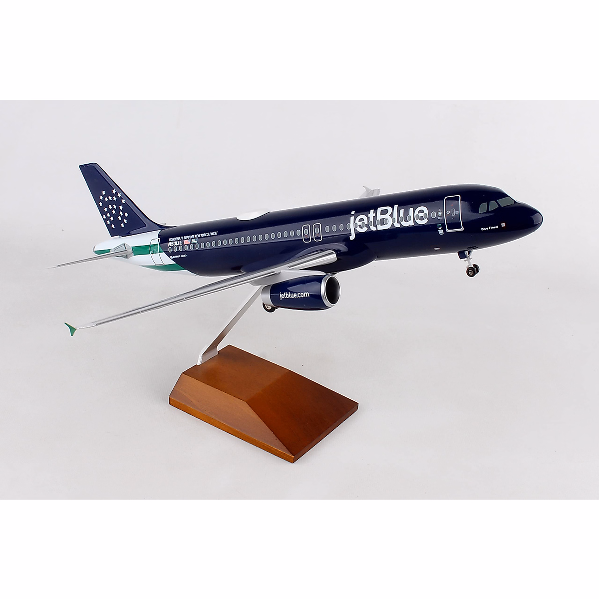 Daron FDNY Skymarks Jetblue A320 1/100 W/Wood Stand & Gear