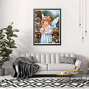 CHOSIGHT 5D Diamond Art Painting Angel Kit - DIY Paint with Diamond Art Christ Round Full Drill Craft, Home Decor Embroidery Set with Canvas, Tools, Sparkling Diamonds - 12x16 inch