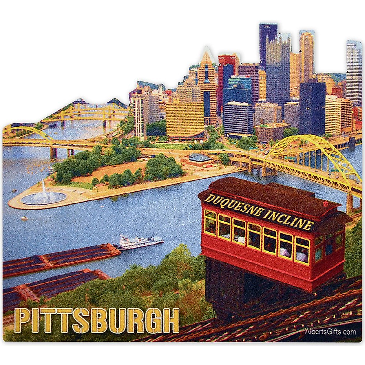 Alberts Gifts Pittsburgh Duquesne Incline Magnet