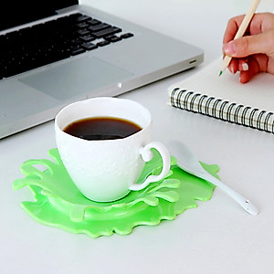 Spoon Rest Holder Ketchup Shape Holders Splash Spoon Rest by Mustard Kitchen Cooking Aid Cup Holder Spatula Spoon Rack Shelf Creative Gift (blue)