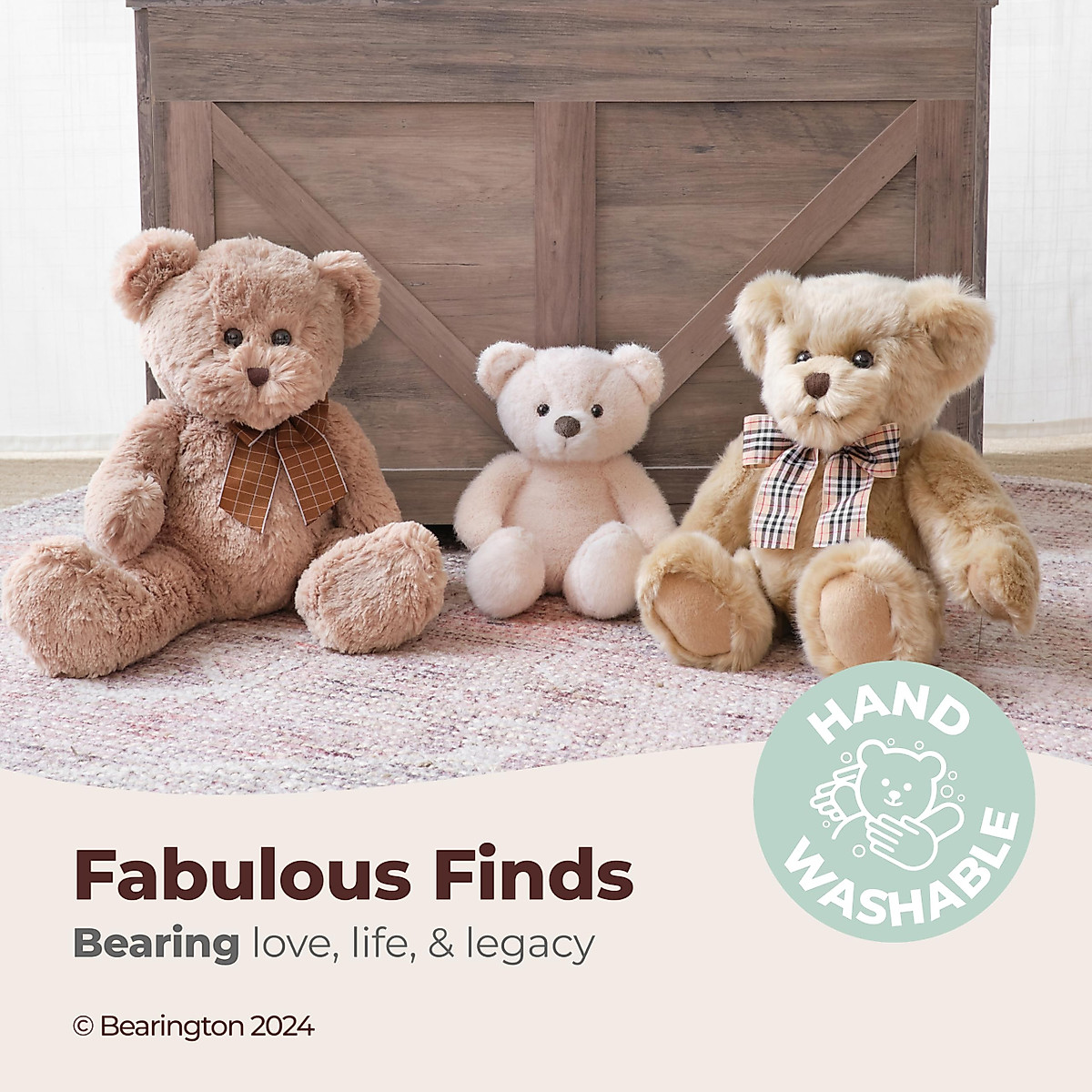 Bearington Happy Birthday Plush Suffed Animal Teddy Bear, 10"