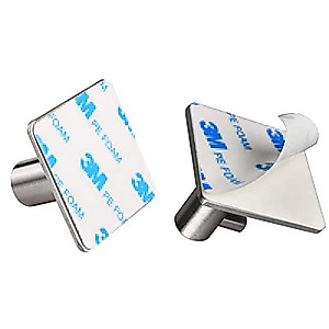 Towel Hooks Bathroom Coat Robe Hook，No Punch Heavy Duty Waterproof Hanging Cap Adhesive Hook for Bathroom, Bedroom, RV & Kitchen - 4 Pieces (Sliver)