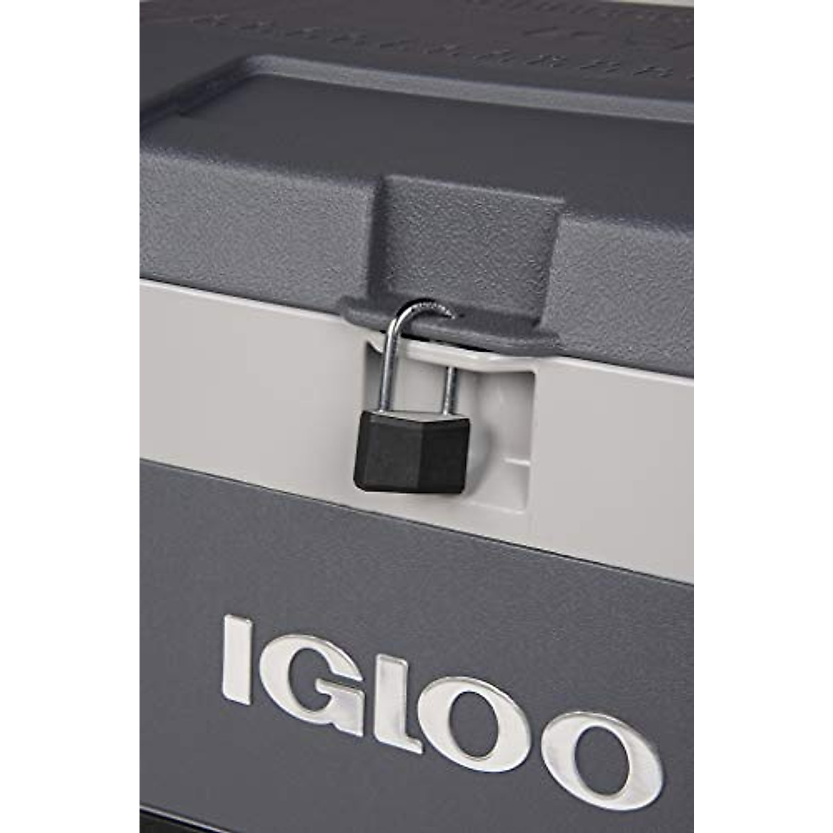 Igloo BMX 72 Quart Cooler with Cool Riser Technology, Fish Ruler, and Tie-Down Points - 18.70 Pounds - Carbonite Gray and Blue