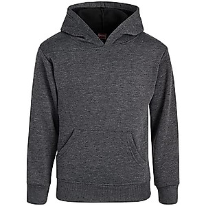 Quad Seven Boys' Fleece Jogger Set - 4 Piece Basic Solid Pullover Hoodie and Sweatpants (Size: 8-18), Size 8/10, Navy/Charcoal