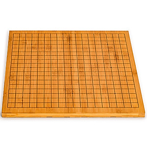 Yellow Mountain Imports Bamboo 0.8-Inch (2-Centimeter) Reversible 19x19 / 13x13 Go Game Board (Goban)
