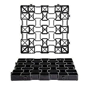 Permeable Pavers Grass Grid for Driveway, Patio RV Pad, Stables, Gravel, Fire Lanes, Outdoors Road DIY, 4-Pack and Load is up to up to 44t vehicles (1.8" Depth)