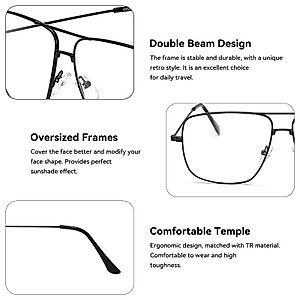 Dollger Classic Glasses Clear Lens Non Prescription Metal Frame Eyewear Men Women Black