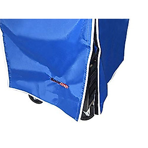 SHOPCraft Heavy Duty Bakery Single Rack Cover, Reusable Commercial Standard Rack Cover with Velcro Closure (Blue)