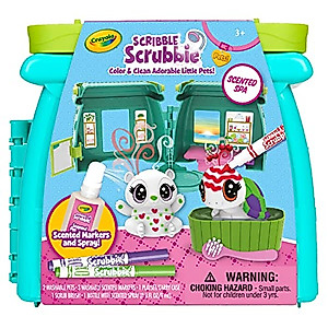 Crayola Scribble Scrubbie Pets Scented Spa, Animal Toy Playset, Includes Washable & Scented Markers, Gifts for Girls & Boys, Ages 3+