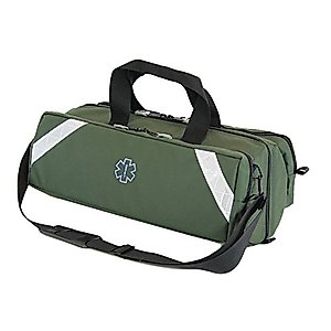 Iron Duck Oxygen Bag with Two Full Length Exterior Pockets for Class D or Jumbo D Oxygen Tank, Regulator and Related Delivery Supplies, Nylon, Black...Made in The USA!