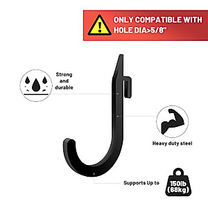 OMMUU 6PCS Squat Rack Holder Attachments for Home Gym Storage Heavy Duty Weight Rack Holder with Storage Hook for Resistance Bands Barbell Collars and Gym Accessories Gym Organization Made Easy with