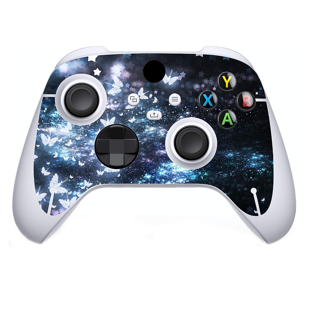 PlayVital Butterfly Illusion Custom Vinyl Skins for Xbox Series S, Wrap Decal Cover Stickers for Xbox Series S Console Controller